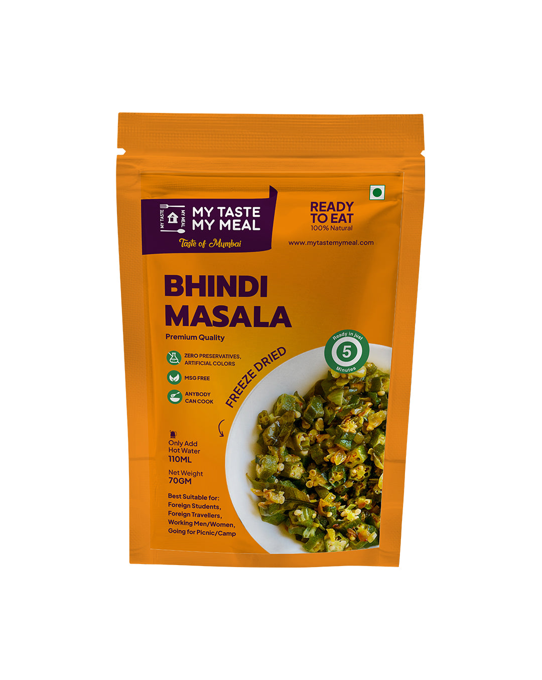 Bhindi Masala Online | Ready to Eat Indian Meal | My Taste My Meal